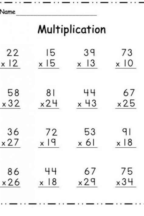 Simple Multiplication Multiplication Worksheets Multiplication Math Worksheets