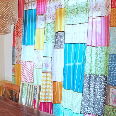Voile Patchwork Curtains — Stitched In Color Patchwork Curtains
