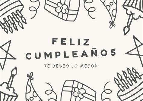 Tarjetas De Cumpleaños Divertidas Para Imprimir En Blanco Y Negro