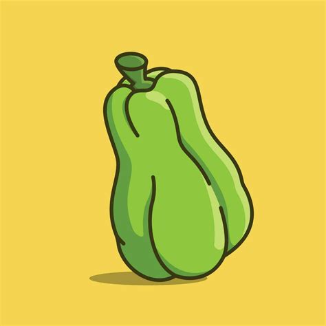 Chayote Simple Cartoon Vector Icon Illustration Vegetable Icon 25920427 Vector Art At Vecteezy