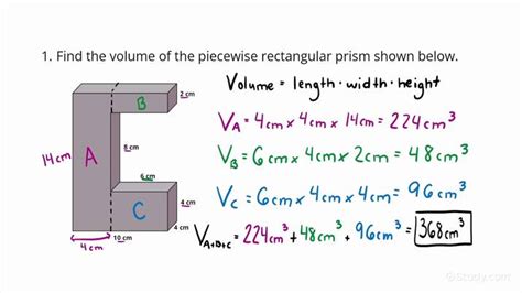 How To Find The Volume Of A Piecewise Rectangular Prism Geometry