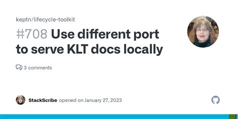 Use Different Port To Serve Klt Docs Locally · Issue 708 · Keptn