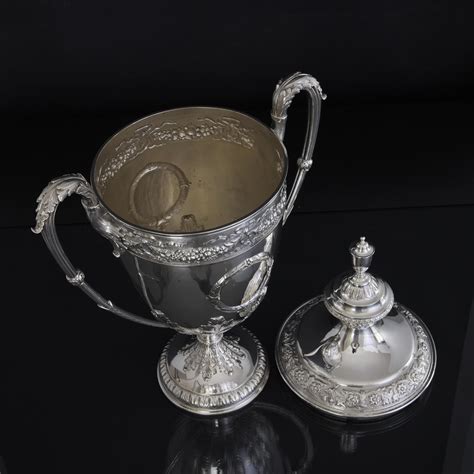 Large Two Handled Antique Silver Trophy Cup And Cover For Sale At 1stdibs