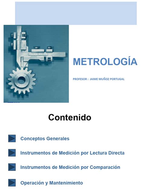 Curso De Metrologia 2017 Importante Pdf Medición Metrología