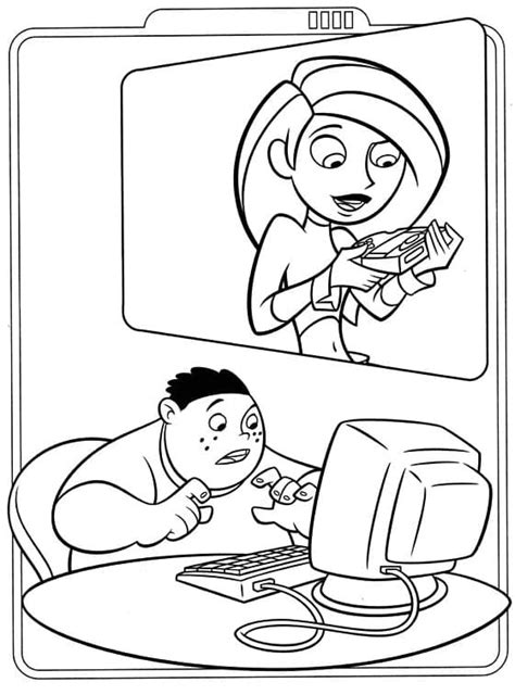 Kim Possible Coloring Pages Coloringlib