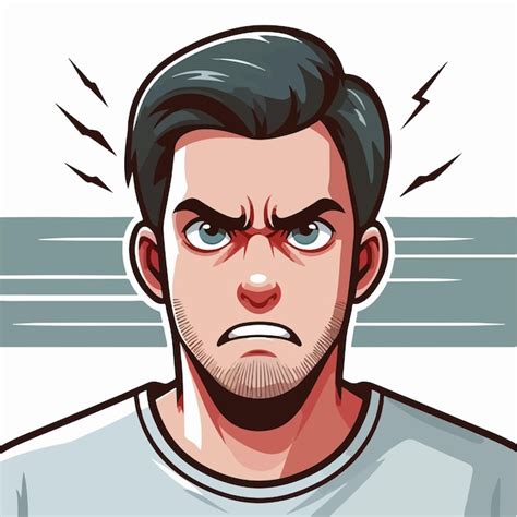 Premium Vector Vector Image Of An Angry Mans Expression