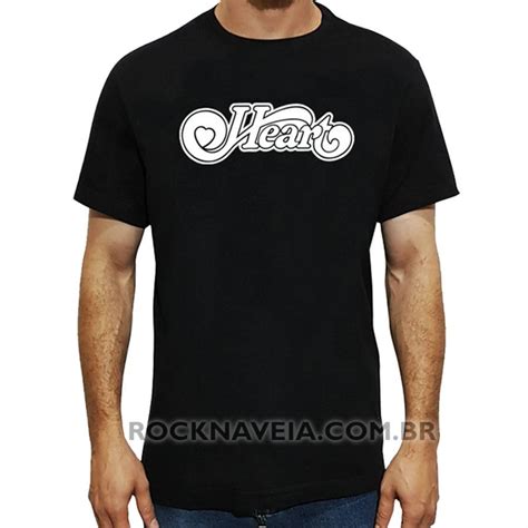 Camiseta Masculina Heart Estamparia Rock Na Veia