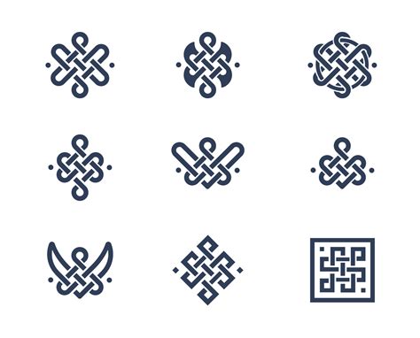 Set Of 9 Celtic Symbols Set Of Celtic Endless Knots Celtic Patterns
