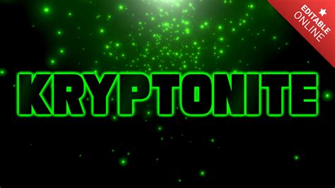 Kryptonite Glowing Toxic Green Neon Text Effect Generator
