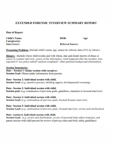 Free 14 Interview Summary Report Samples In Pdf Doc
