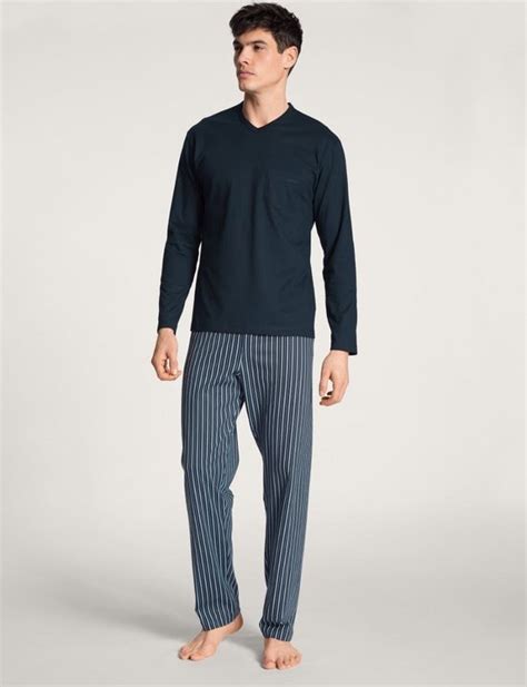 Calida Relax Imprint Pyjama Lange Broek 479 Blue Maat L L Heren