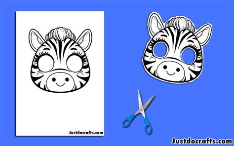 Zebra Paper Mask Free Pdf Printable Just Do Crafts