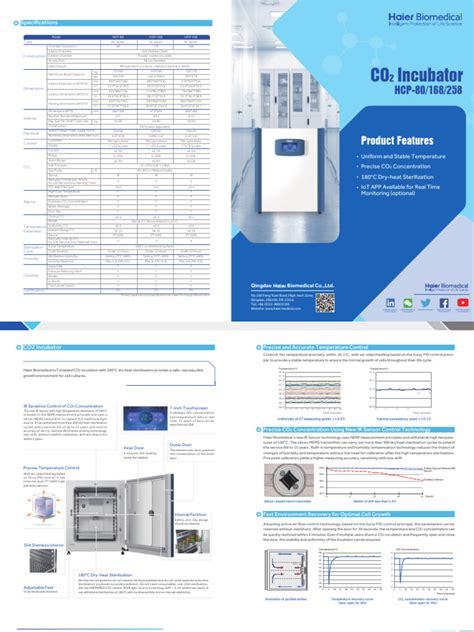 Haier Co2 Incubator Specifications Pdf Carbon Dioxide Power Supply