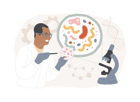 Premium Vector Microbiological Technology Isolated Concept Vector