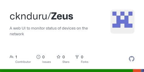 GitHub Cknduru Zeus A Web UI To Monitor Status Of Devices On The Network