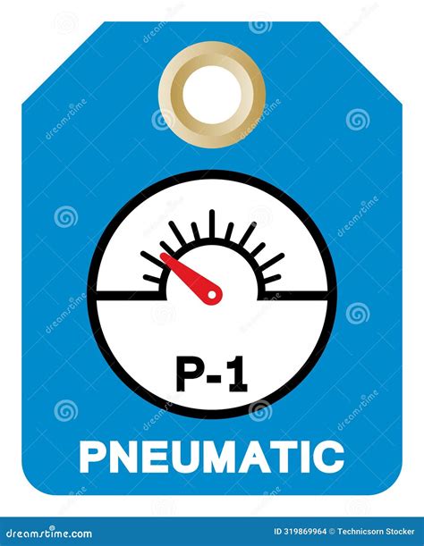 Pneumatic Tag Label Symbol Sign Vector Illustration Isolate On White