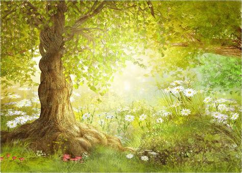 Spring Backdrop Dreamy Forest Backdrop Easter Backdrop Sunshine