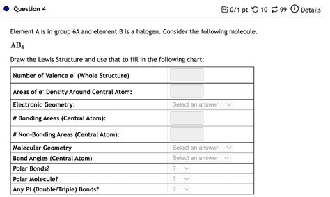 solved element a is in group 6 a and element b is a halogen