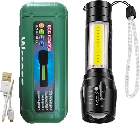 Led Flashlight Rechargeable Usb Mini Torch Light Ultra Brightest Small