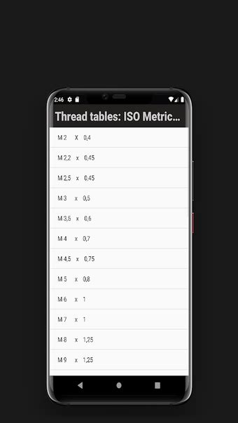 Download Thread Charts Iso Metric Threads 14 For Android