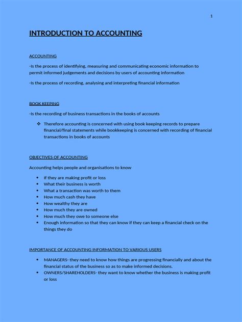 Accounting Notes Mrs Manowe Pdf