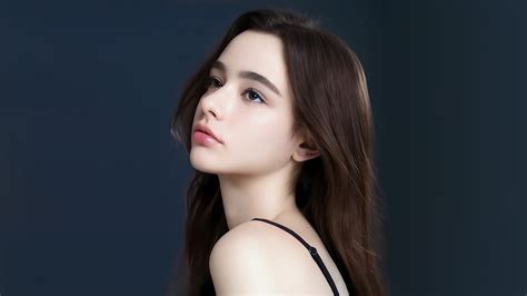 Dasha Taran Face Women Russian Model Model Red Lipstick Bare