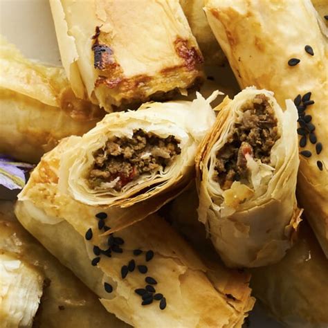 Savory Phyllo Rolls With Ground Beef Food Dolls
