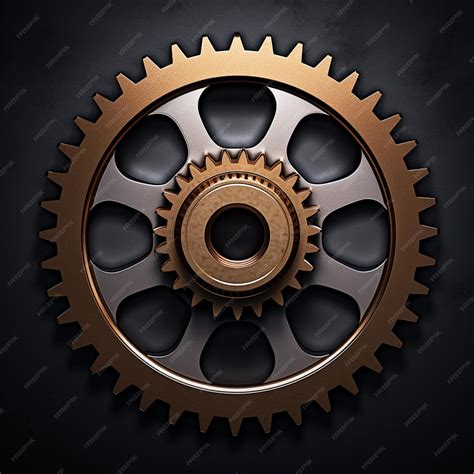 Una Sola Rueda Dentada Aislada Sobre Un Fondo Gris Que Enfatiza Su
