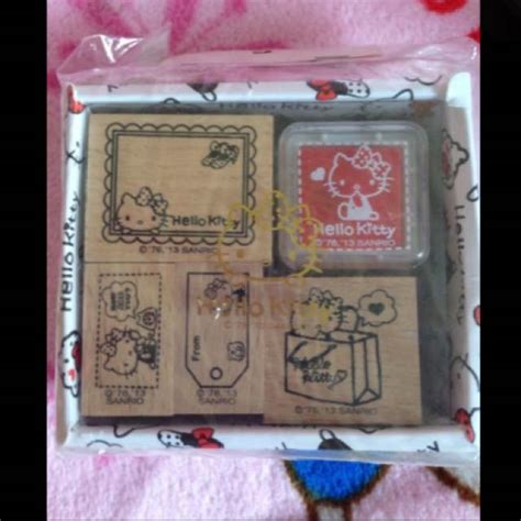 Hello Kitty Stamp Set With Ink Pad Hobbies And Toys Toys And Games On Carousell
