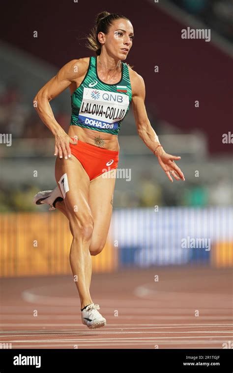 Ivet Lalova Collio Running The 200m At The 2019 World Athletics