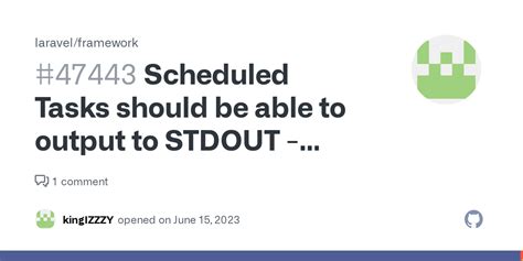 Scheduled Tasks Should Be Able To Output To Stdout Currently Forced