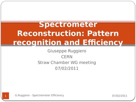 Pptx Spectrometer Reconstruction Pattern Recognition And Efficiency Dokumentips