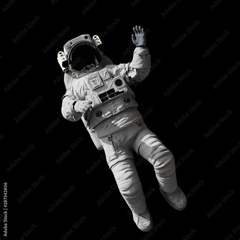 Two Astronauts Floating In Space