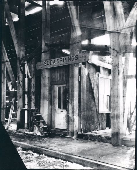 A Snowshed Station The Southern Pacific Station At Soda Springs 1923