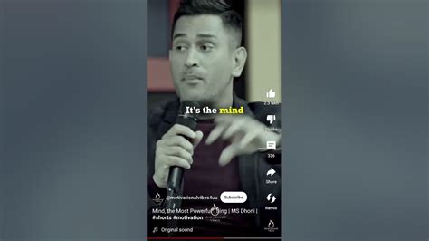 Mahedra Singh Dhoni Motivation Youngsters Subscribe Youtube