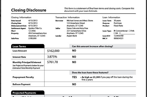 Fillable Closing Disclosure Form Free Printable Forms Free Online