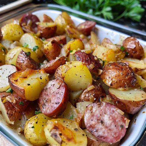 Smoked Sausage And Potato Bake Hearty And Delicious Recipe Meals