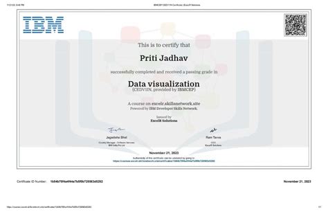 Priti Jadhav On Linkedin Datavisualization Certificationachievement