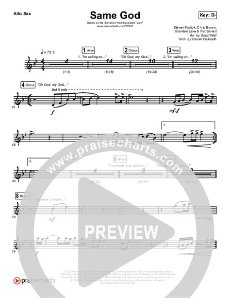 Same God Alto Sax Sheet Music Pdf Elevation Worship Jonsal