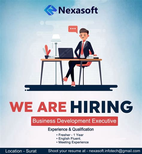 Nexasoft Infotech On Linkedin Techenthusiast Hiringnow Reachoutandconnect Surat Bde Bdejob