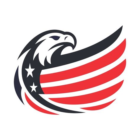 American Patriotic Eagle Special Force Logo Stock Vector