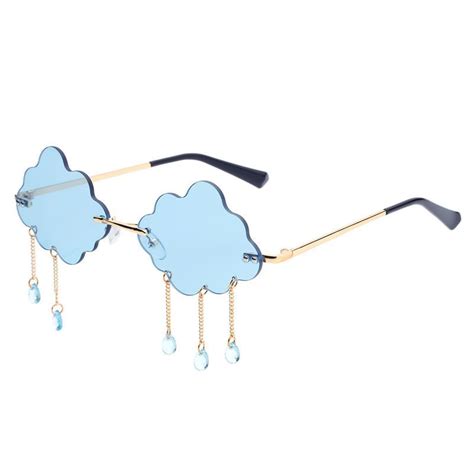 Light Blue Drippy Cloud Sunglasses