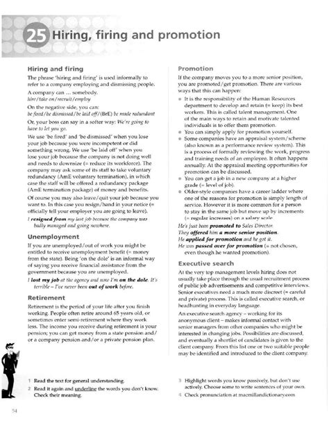 hiring firing and promotion intermediate pdf