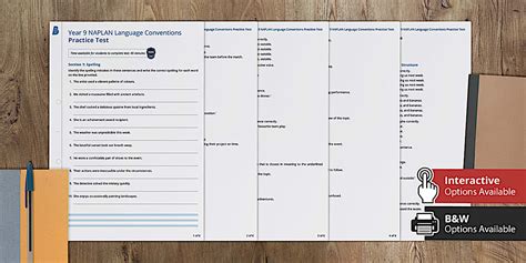 Year 9 Naplan Language Conventions Practice Test Twinkl