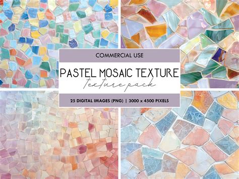 Pastel Mosaic Texture Rainbow Tile Digital Paper Png Etsy