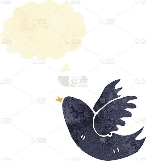 复古卡通飞鸟