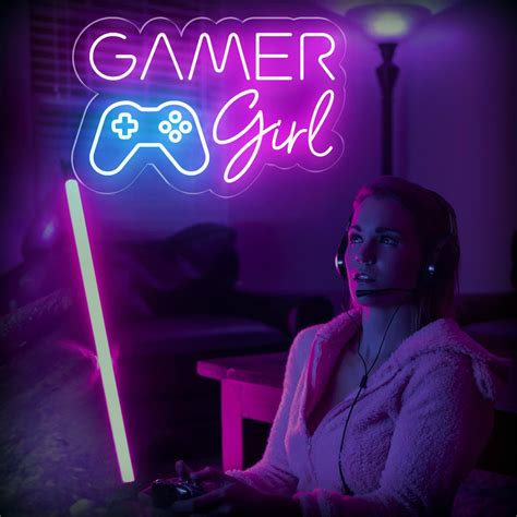 Pink Gamer Girl Led Neon Sign Light Up Your Game Room Decor Neonxpert