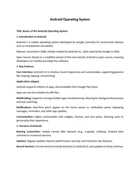 Android Os Notes Pdf Android Operating System Kernel Operating System Android Os Notes Pdf Android Operating System Kernel Operating System