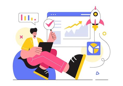 Premium Vector Market Research And Analysis Vector Illustration With