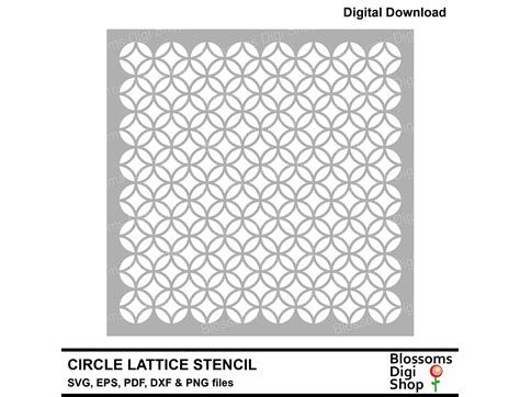 Circle Lattice Stencil Svg Cut File Geometric Stencil Lattice Svg